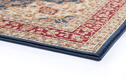 Kirsten Traditional Oriental Navy Scatter Mat Rug, 2' x 3'