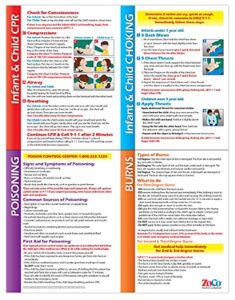 first aid poster for infants and children – laminated, 17 x 22 inches – cpr, choking, poison, burns – heimlich maneuver – school nurse, pre school, daycare, baby supplies