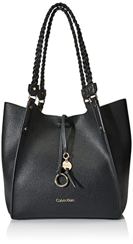 Calvin Klein Shelly Rocky Road Novelty Tote, Black/Gold