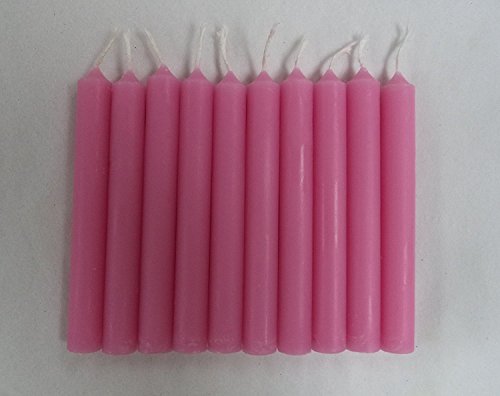 Set of 10 4" Mini Ritual Chime / Spell Candles: Pink