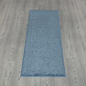 Ottomanson Machine Washable Soft Shag Design Non-Slip Rubberback 2x5 Indoor Runner Rug for Hallway, Entryway, Kitchen, Living Room, Bedroom, Bathroom, 2 ft x 5 ft, Navy Blue