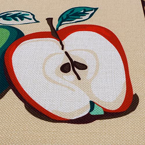 yazi Fabric Kitchen Mat Area Rug Fresh Picked Apples Non-Slip Rubber Backing Floomat,47x18 Inches