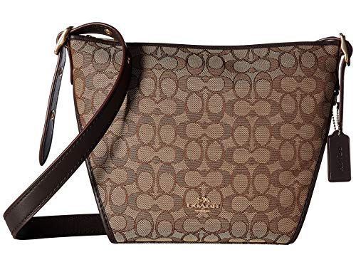 COACH Small Dufflette in Signature Li/Khaki/Brown One Size