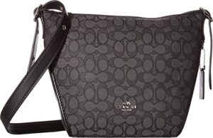 coach small dufflette in signature sv/black smoke/black one size