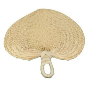 Fun Express Natural Straw and Raffia-Brown | Pack of 12 Hand Fan, 12 Pieces