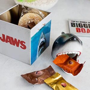 JAWS Logo Tin Storage Box Cube Organizer with Lid | 4 Inches