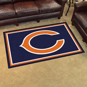 FANMATS 6567 Chicago Bears 4ft. x 6ft. Plush Area Rug