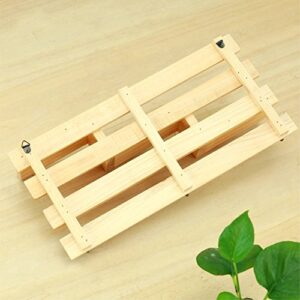 Wood Wall Shelf, Creative 3-Tier Wall Mount Wooden Floating Shelf with 3 Hooks Retro Rustic, Multi Organizer for Entryway Hallway Living Room Office Bathroom Kitchen Bedroom Decoration (Burlywood)