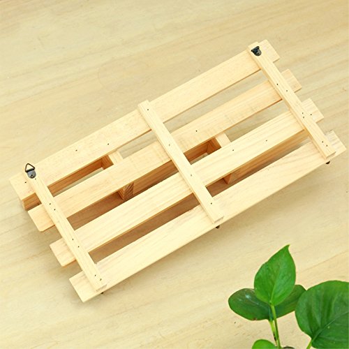 Wood Wall Shelf, Creative 3-Tier Wall Mount Wooden Floating Shelf with 3 Hooks Retro Rustic, Multi Organizer for Entryway Hallway Living Room Office Bathroom Kitchen Bedroom Decoration (Burlywood)