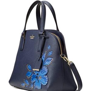 Kate Spade New York Cameron Street Hibiscus Lottie Leather Satchel Bag, Blazer Blue