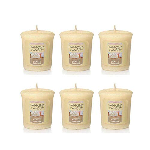 Yankee Candle Vanilla Cupcake Votive Candle, Set of 6