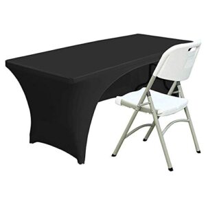 abccanopy spandex open back table cover 6 ft. fitted polyester tablecloth stretch spandex tablecover table toppers 30+ colors