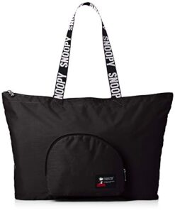 snoopy(スヌーピー) tote pocketable 2sn1332tt, black (black 19-3911tcx)