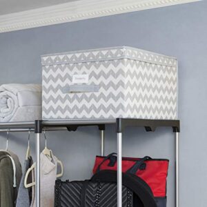 Home Basics Chevron Collection Storage and Organization (Jumbo Bin)