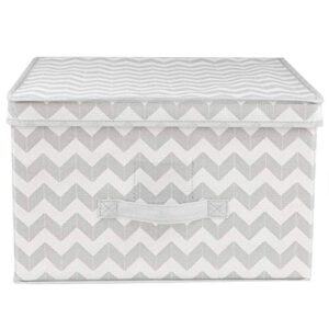 Home Basics Chevron Collection Storage and Organization (Jumbo Bin)