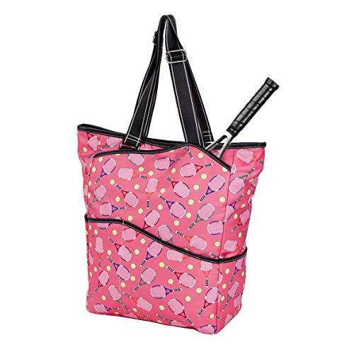 Sydney Love Sport Serve It Up Tall Tote w Tennis Racquet Compartment, Pink