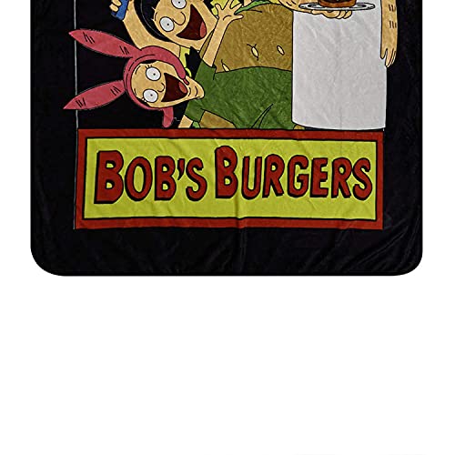 Bob's Burgers Fleece Throw Blanket - Bob, Tina & Louise Belcher Throw Blanket(Family Photo)