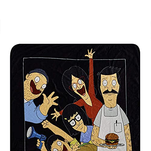 Bob's Burgers Fleece Throw Blanket - Bob, Tina & Louise Belcher Throw Blanket(Family Photo)