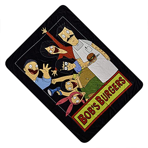 Bob's Burgers Fleece Throw Blanket - Bob, Tina & Louise Belcher Throw Blanket(Family Photo)