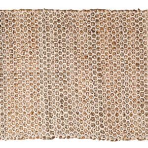 Jute Cotton Rug 2x3' Natural - Hand Woven Farmhouse Style for Living Room Kitchen Entryway Rug,Kitchen Rugs, Farmhouse Rugs, Rugs for Living & Bedroom,Woven Rugs