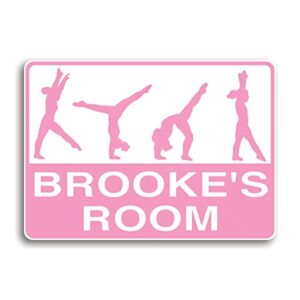 gymnastics sign, personalized for you on solid aluminum, and shipped fast!