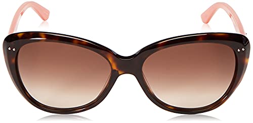 Kate Spade New York Women's Angeliq Cat-Eye Sunglasses, Tortoise Blush/Brown Gradient, 55 mm