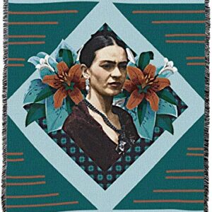 Pure Country Weavers Frida Kahlo - Frida Profile Blanket - Gift Tapestry Throw Woven from Cotton - Made in The USA (72x54)