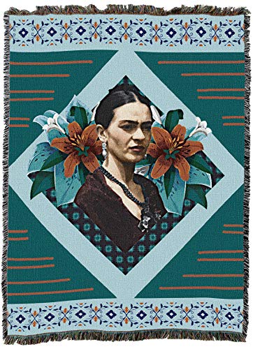 Pure Country Weavers Frida Kahlo - Frida Profile Blanket - Gift Tapestry Throw Woven from Cotton - Made in The USA (72x54)