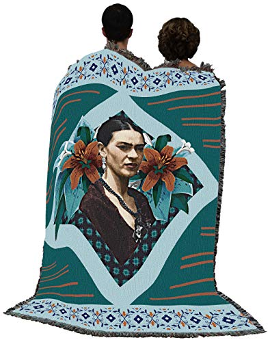 Pure Country Weavers Frida Kahlo - Frida Profile Blanket - Gift Tapestry Throw Woven from Cotton - Made in The USA (72x54)