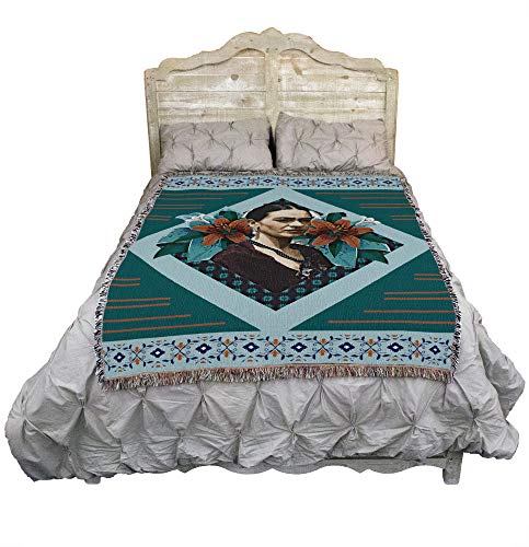 Pure Country Weavers Frida Kahlo - Frida Profile Blanket - Gift Tapestry Throw Woven from Cotton - Made in The USA (72x54)