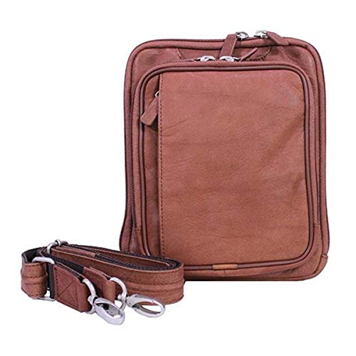 Gun Toten Mamas U.S. Bison Leather Raven Cross Body Bag, Rust, One Size