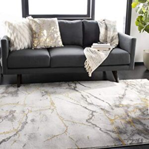 SAFAVIEH Craft Collection 8' x 10' Grey / Gold CFT877F Modern Abstract Non-Shedding Living Room Bedroom Dining Home Office Area Rug