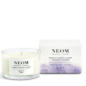 NEOM Lavender, Jasmine & Basil Candle, Travel Size | Scent to Sleep | Essential Oil Aromatherapy Candle | 100% Natural Fragrance