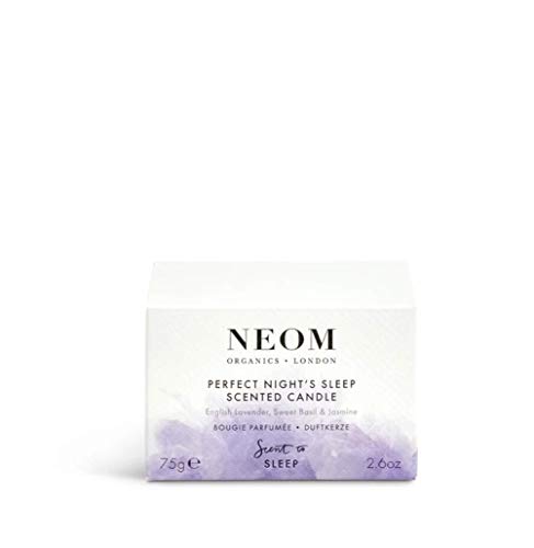 NEOM Lavender, Jasmine & Basil Candle, Travel Size | Scent to Sleep | Essential Oil Aromatherapy Candle | 100% Natural Fragrance