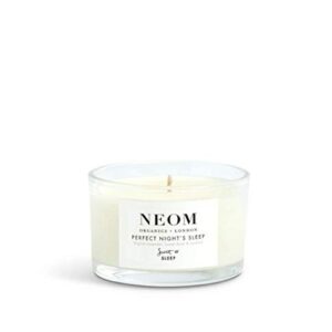 NEOM Lavender, Jasmine & Basil Candle, Travel Size | Scent to Sleep | Essential Oil Aromatherapy Candle | 100% Natural Fragrance