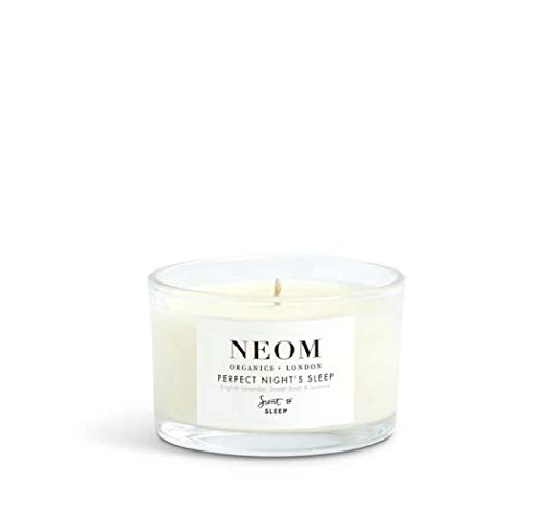 NEOM Lavender, Jasmine & Basil Candle, Travel Size | Scent to Sleep | Essential Oil Aromatherapy Candle | 100% Natural Fragrance