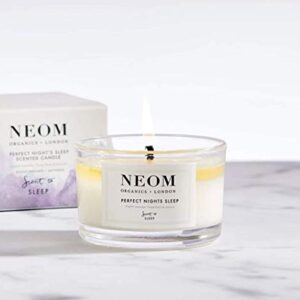 NEOM Lavender, Jasmine & Basil Candle, Travel Size | Scent to Sleep | Essential Oil Aromatherapy Candle | 100% Natural Fragrance