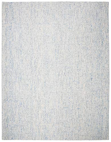 SAFAVIEH Abstract Collection 8' x 10' Ivory/Blue ABT471M Handmade Premium Wool Area Rug