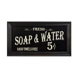 vintage bath advertising wall art | americana collection | bathroom laundry room decor | 7 1/2 x 14 inch