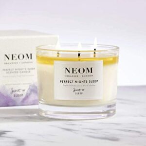 NEOM- Perfect Night's Sleep Scented Candle, 3 Wick | Lavender & Jasmine | Essential Oil Aromatherapy Candle | Scent to Sleep