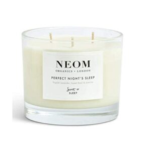 NEOM- Perfect Night's Sleep Scented Candle, 3 Wick | Lavender & Jasmine | Essential Oil Aromatherapy Candle | Scent to Sleep