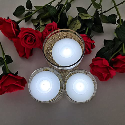 ARDUX LED Floating Candles, 3-inch Wax Waterproof Candle Tealight Night Light Flameless Candle with Battery-Powered for Wedding Party Decoration (Pack of 4)