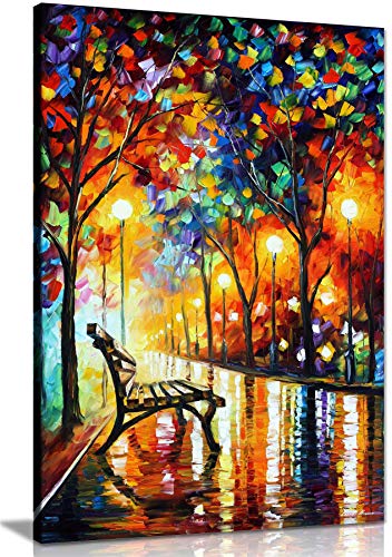 Loneliness of Autumn by Leonid Afremov Canvas Wall Art Picture Print for Home Decor (36x24)