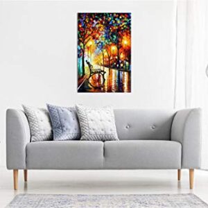 Loneliness of Autumn by Leonid Afremov Canvas Wall Art Picture Print for Home Decor (36x24)