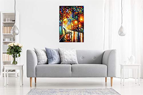 Loneliness of Autumn by Leonid Afremov Canvas Wall Art Picture Print for Home Decor (36x24)