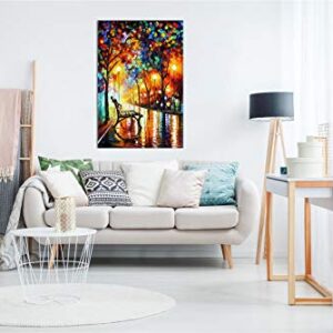 Loneliness of Autumn by Leonid Afremov Canvas Wall Art Picture Print for Home Decor (36x24)