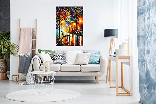 Loneliness of Autumn by Leonid Afremov Canvas Wall Art Picture Print for Home Decor (36x24)