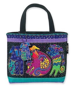 laurel burch dog & doggies design small comfort tote bag new lb2073