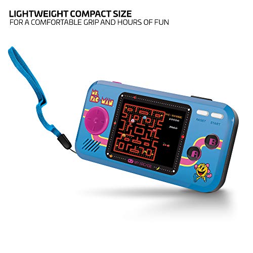 My Arcade Pocket Player Handheld Game Console: 3 Built In Games, Ms. Pac-Man, Sky Kid, Mappy, Collectible, Full Color Display, Speaker, Volume Controls, Headphone Jack, Battery or Micro USB Powered