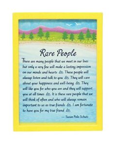 blue mountain arts miniature easel print with magnet “rare people” 4.9 x 3.6 in., perfect birthday, “thank you,” christmas, or “thinking of you” gift for a good friend, by susan polis schutz